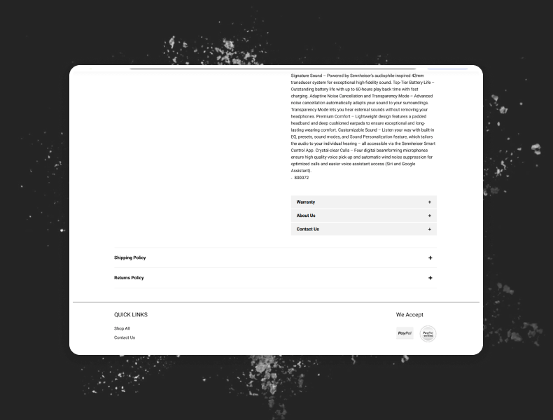 eBay Listing Template Design | Sennheiser
